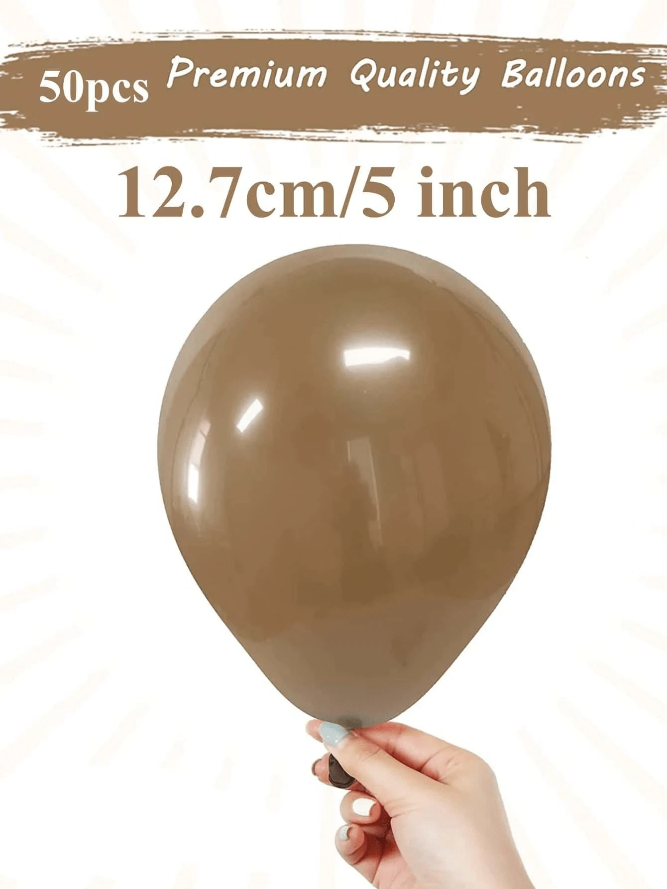 5 Inches Coffee Party Balloons 50pcs Happy Birthday Decoration Balloons ...