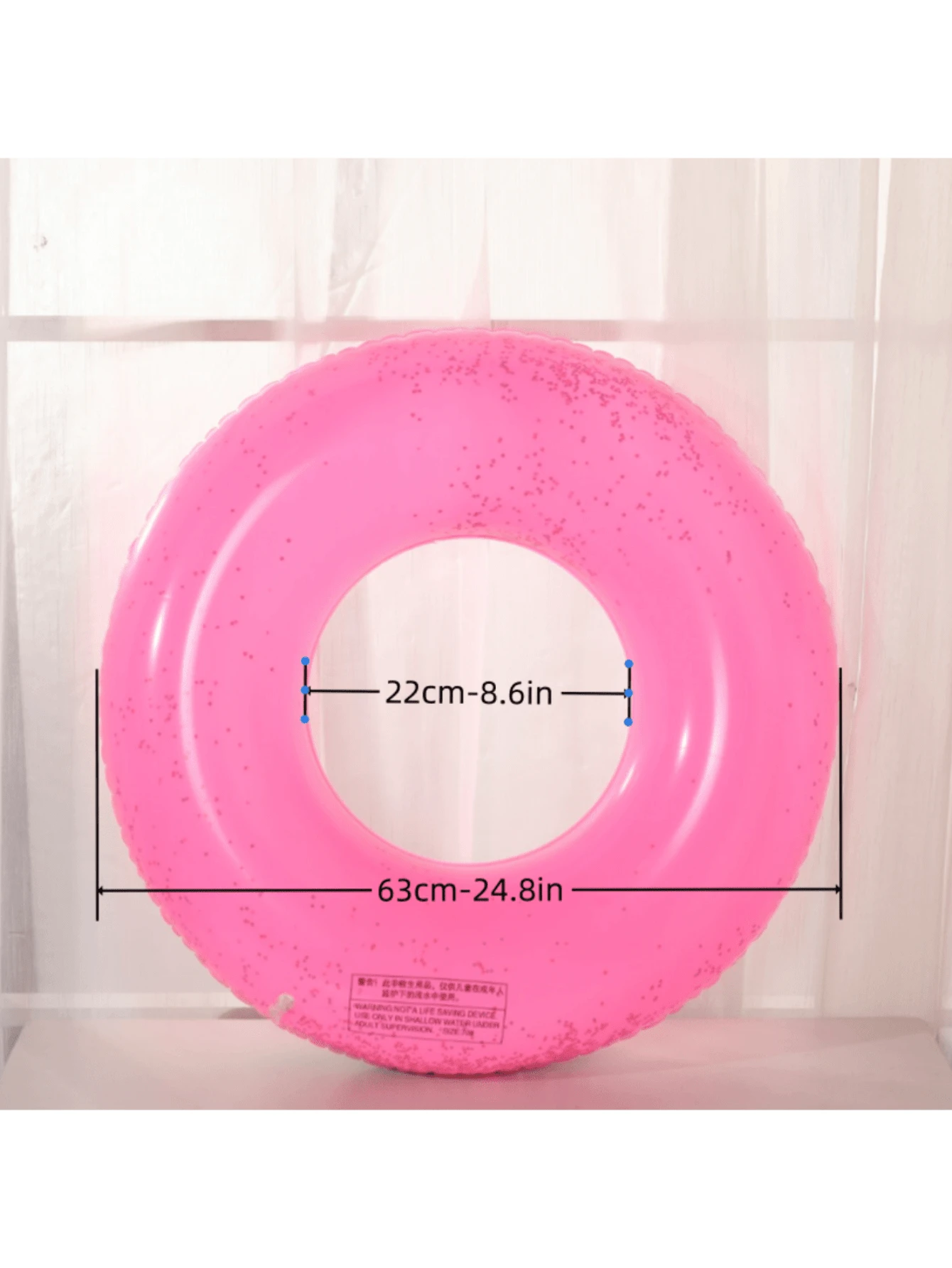 Rose Gold Glitter Swim Ring For Pool Beach Lake Glitter Pool Inflatable ...