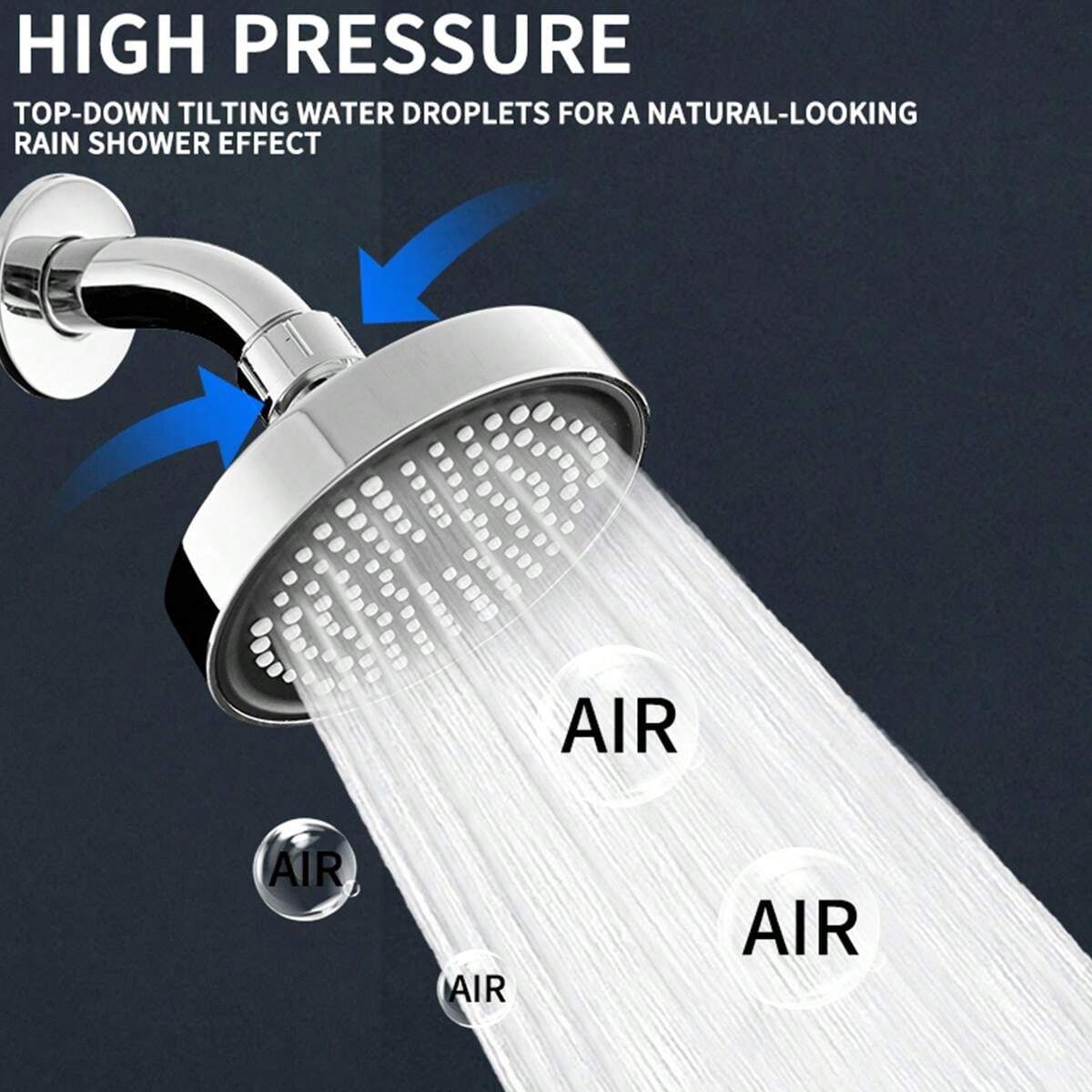 High Pressure Shower Head, Powerful Deluxe Bathroom Showerhead With ...