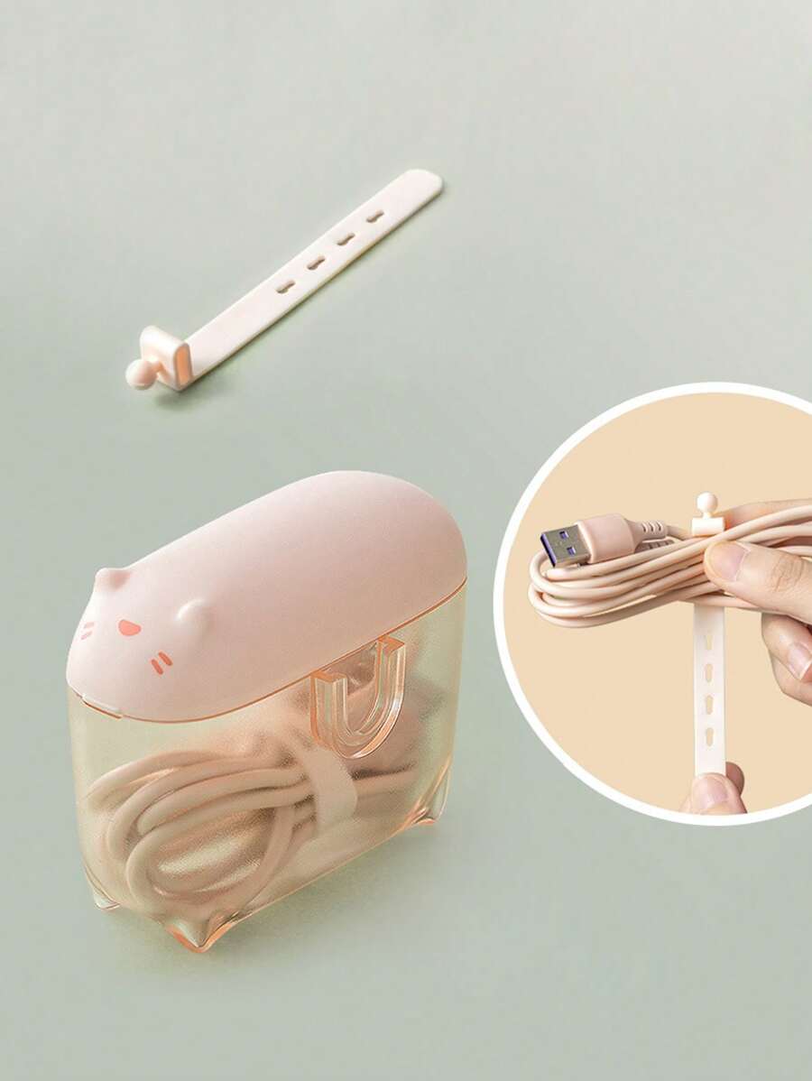 2pcs Portable Data Cable Storage Box For Organizing Phone Charging ...