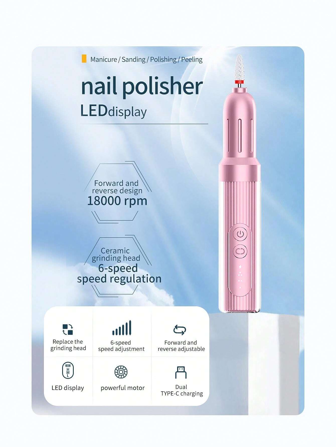 Armor Sharpener, Electric Nail Drill Kit, USB Manicure Pen Sander ...