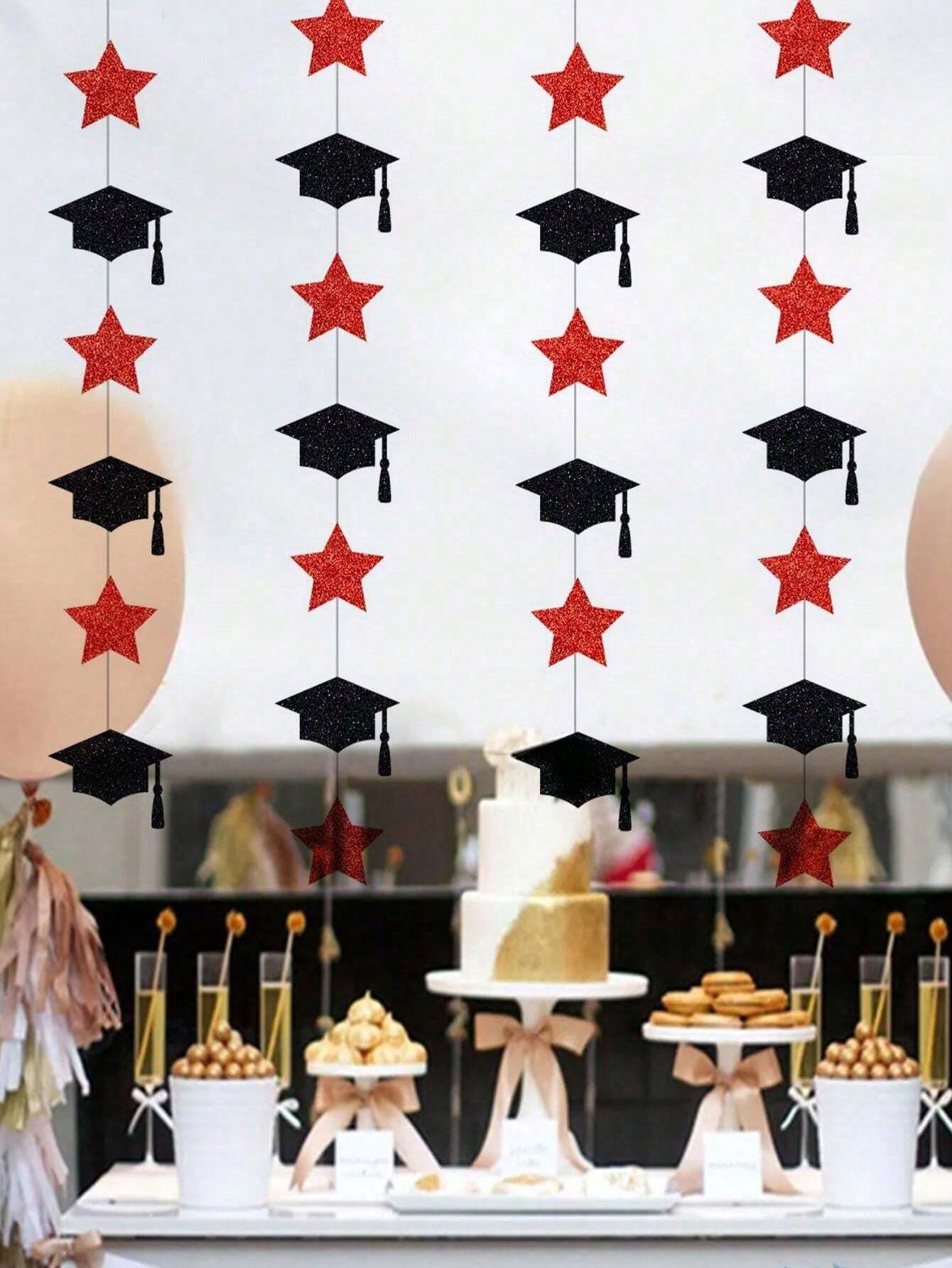 1 Set de decoraciones de fiesta de graduación, borlas con forma de ...