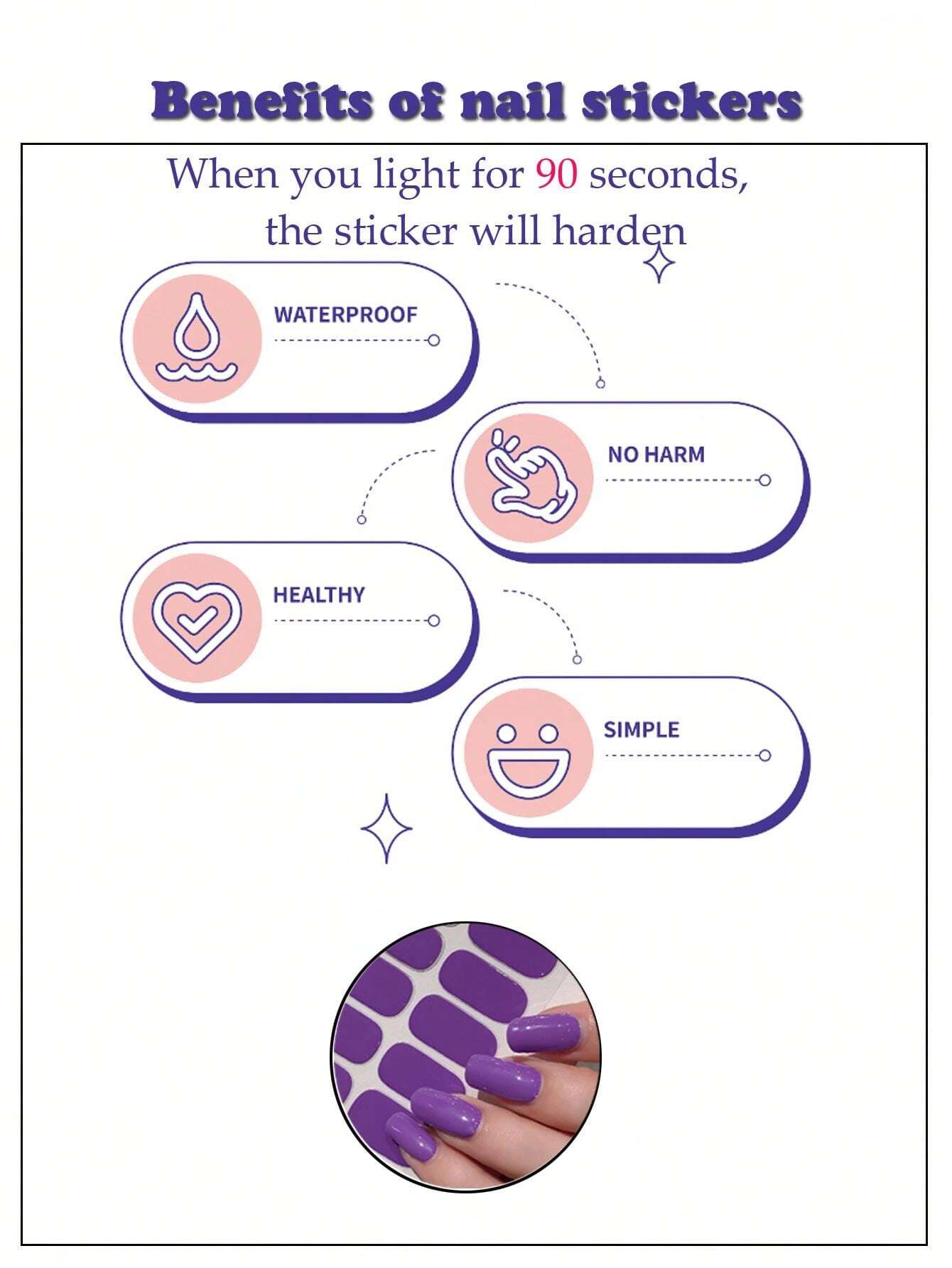 1set Chocolate Semi-Hard Gel Nail Sticker, Monochromatic And Handsome ...