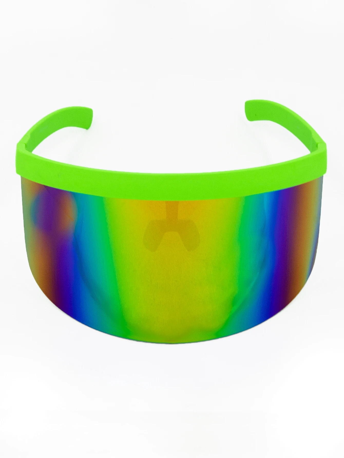 Oversized Flat Top Visor Sunglasses With Mirror, Large Face Cover ...