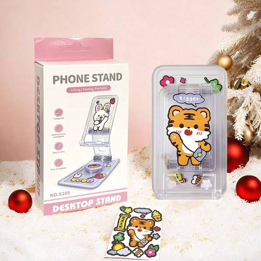 360 Degree Rotating Transparent Adhesive DIY Cartoon Mobile Phone ...