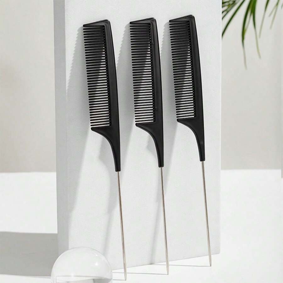 Steel Needle Tail Comb For Hair Coloring, Styling, Teasing, Makeup ...