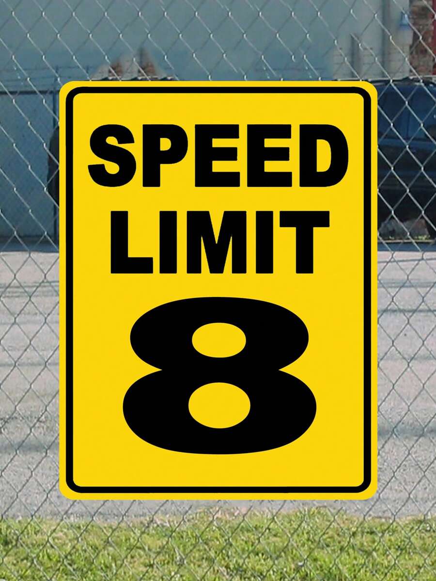 Speed Limit 8 Sign Mph Slow Warning Traffic Road Highway Metal Tin Sign ...
