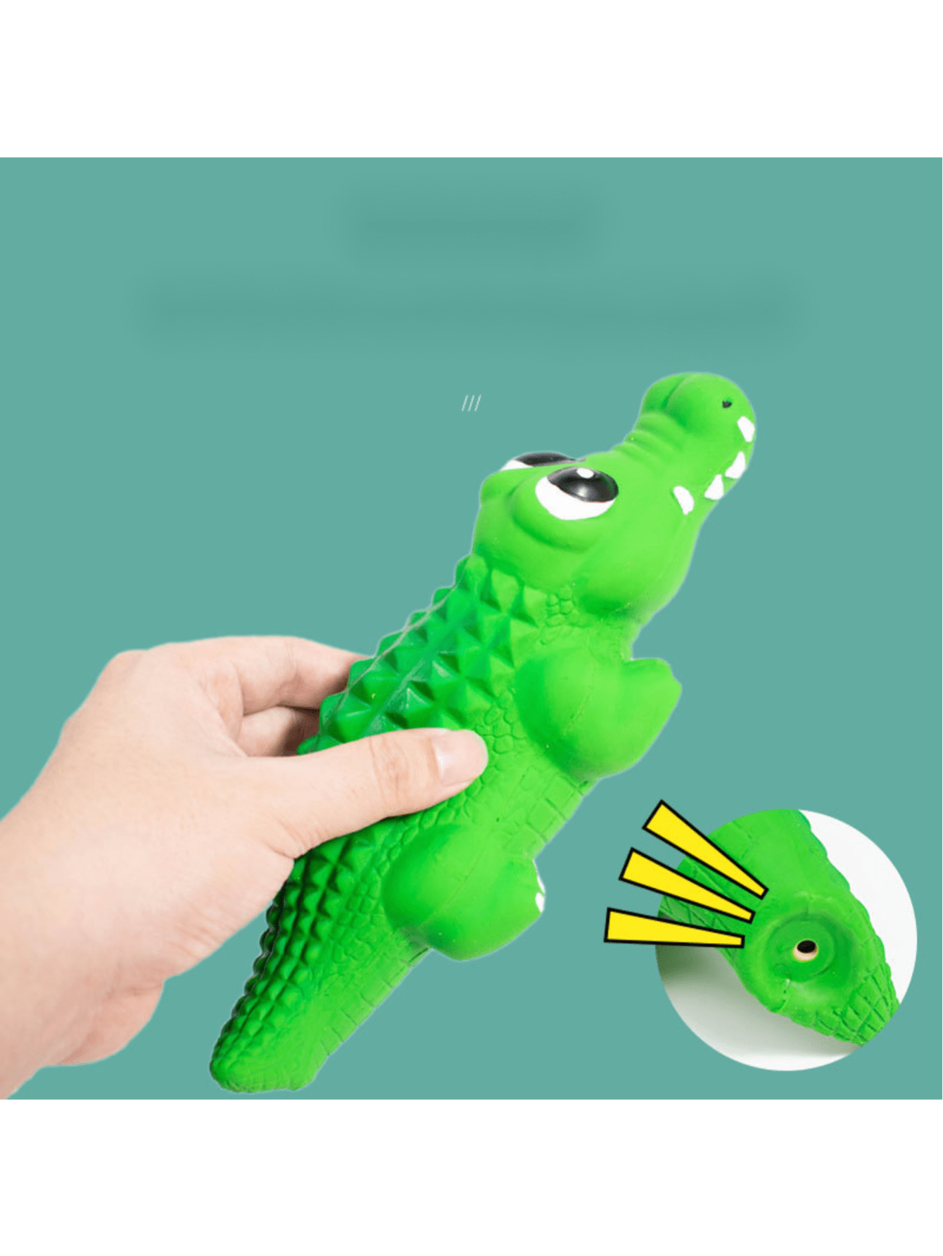 Latex Pet Toy - Latex Squeaky Alligator, Dog Stress Relief Squeaky Toy ...