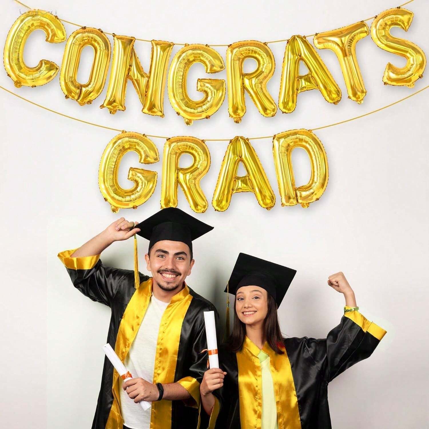 12 peças Faixa de Decoração de Celebração Congrats Grad Balões de ...