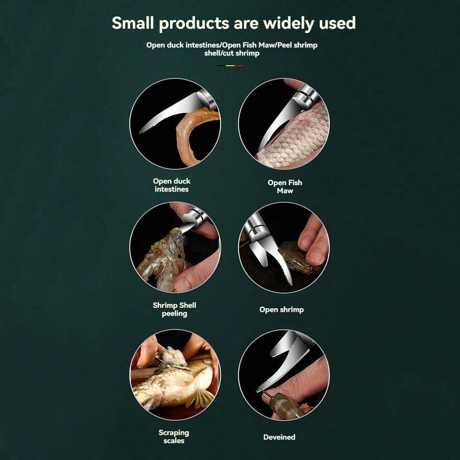 1pc Seafood Tool Set, Including Shrimp Deveiner, Gutting Knife, Fish ...