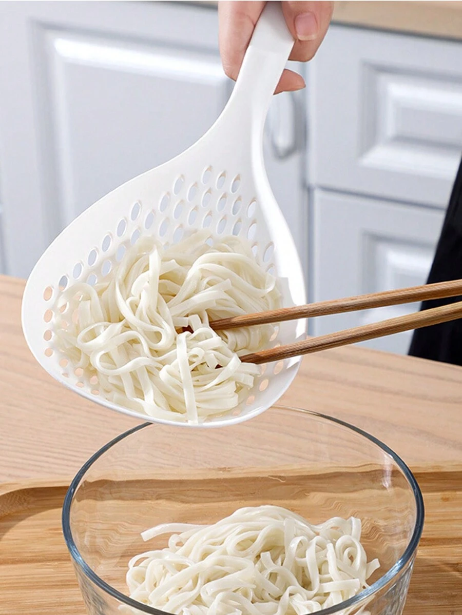 1pc Japanese Style Large Kitchen Strainer Spoon For Noodles, With Long ...