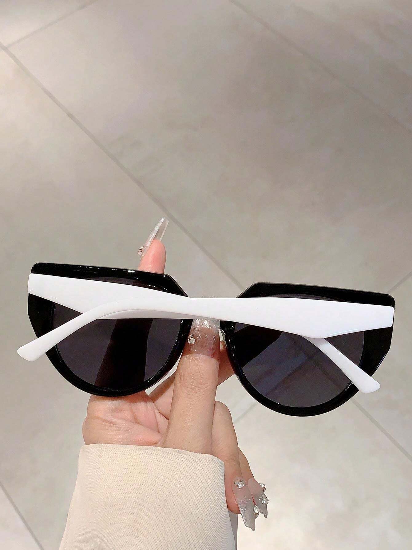 1pc New Fashion Women Cat Eye Sunglasses With Coloful Full-Frame ...