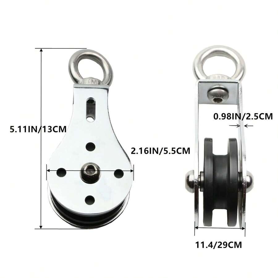 Barbell Pulley Set, Stainless Steel Swivel Pulley With 360-Degree ...