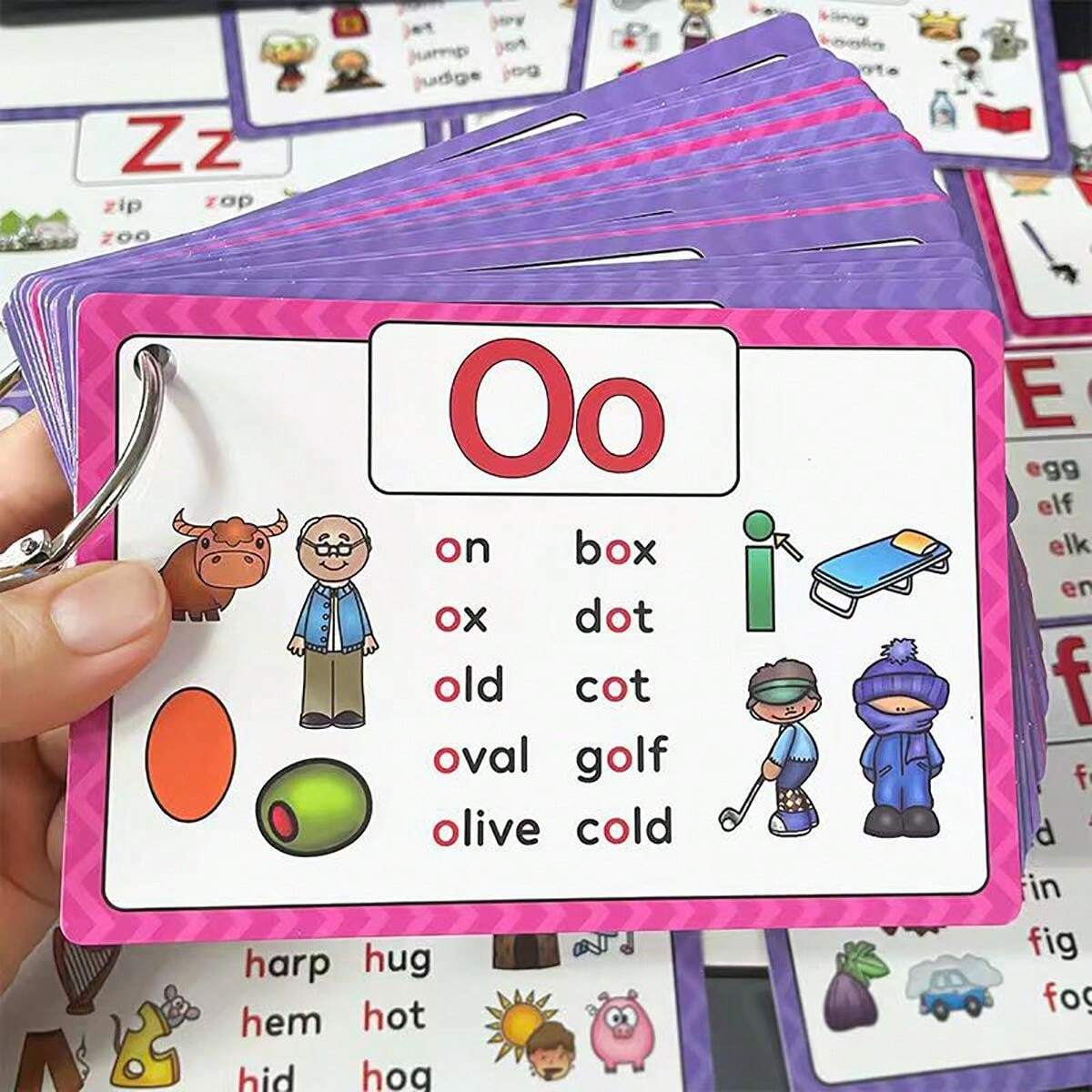 26 Alphabet Phonics Flashcards For Kids Early English Learning ...