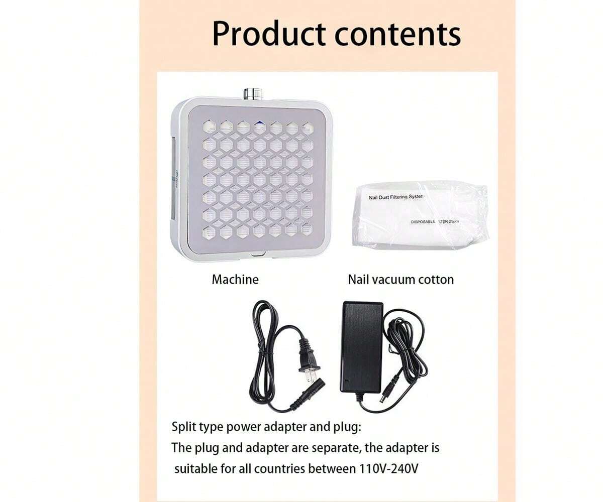 EU Plug Big Suction Brushless Nail Vacuum Dust Collector Brushless Nail ...