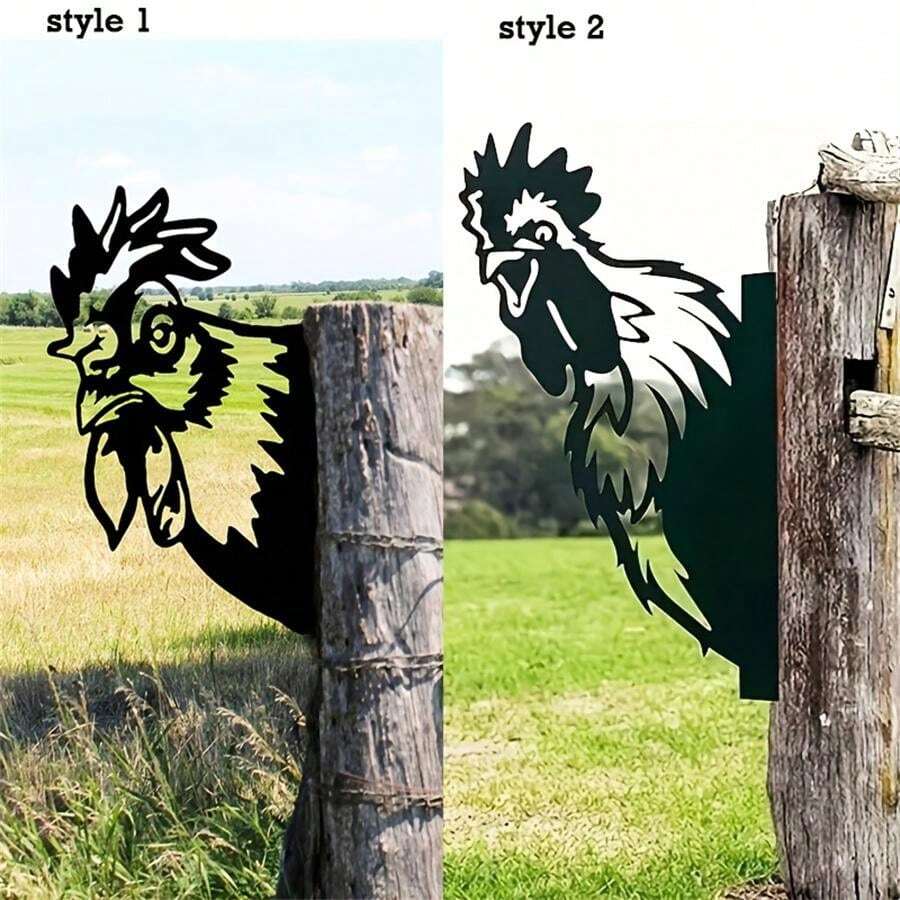 1pc, Two Styles To Choose From, Iron Silhouette Of Farm Stealing ...