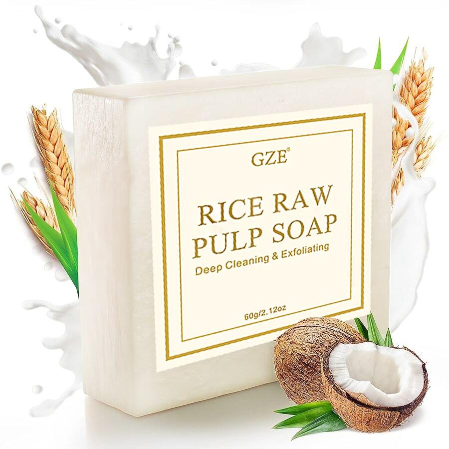 GZE Rice Water Soap Bars Vaginal Wash, Natural Organic Bar Soap For ...