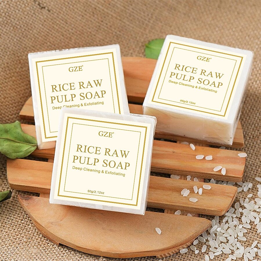 GZE Rice Water Soap Bars Vaginal Wash, Natural Organic Bar Soap For ...