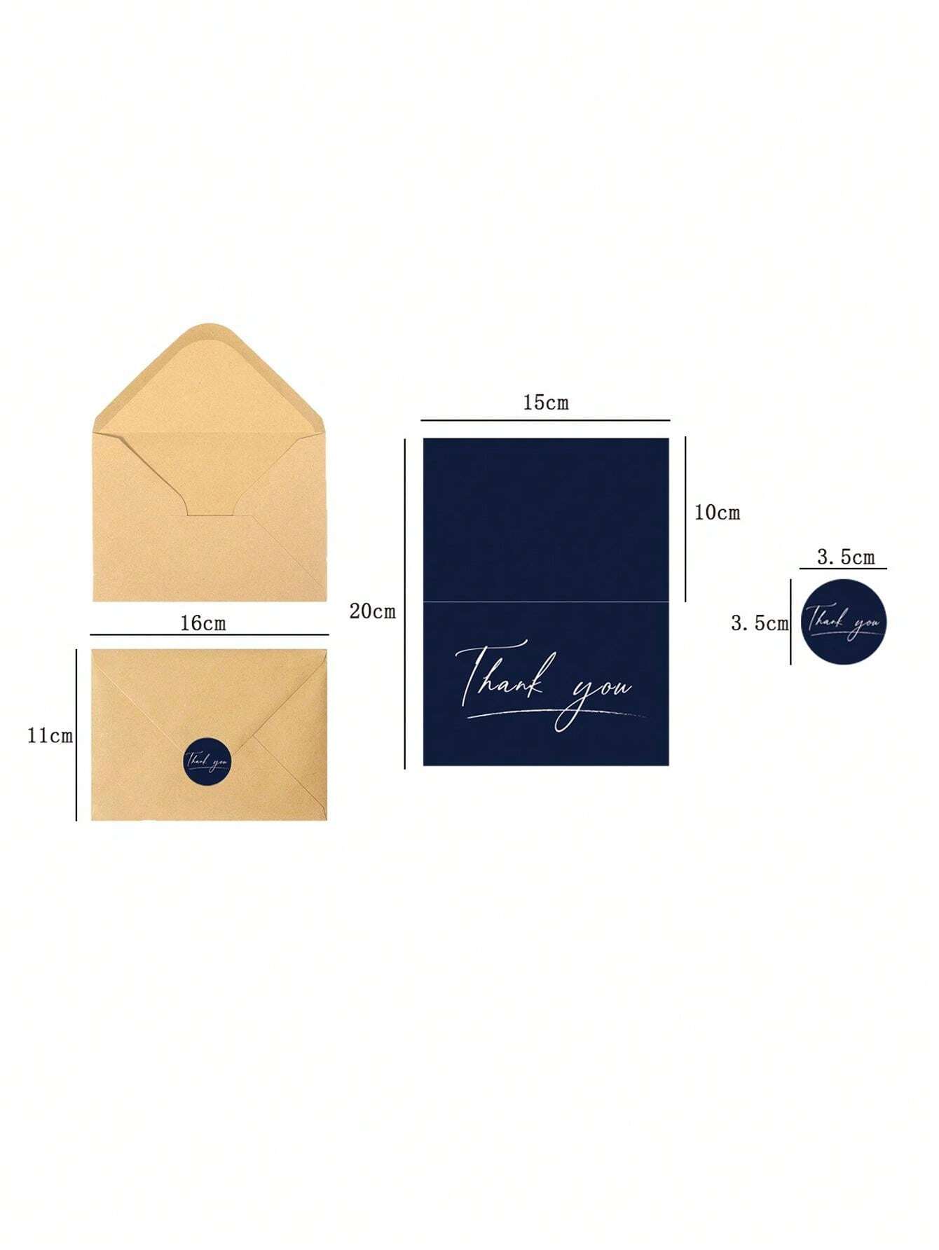 6pcs Thank You Cards With Envelopes And Stickers For Teacher ...