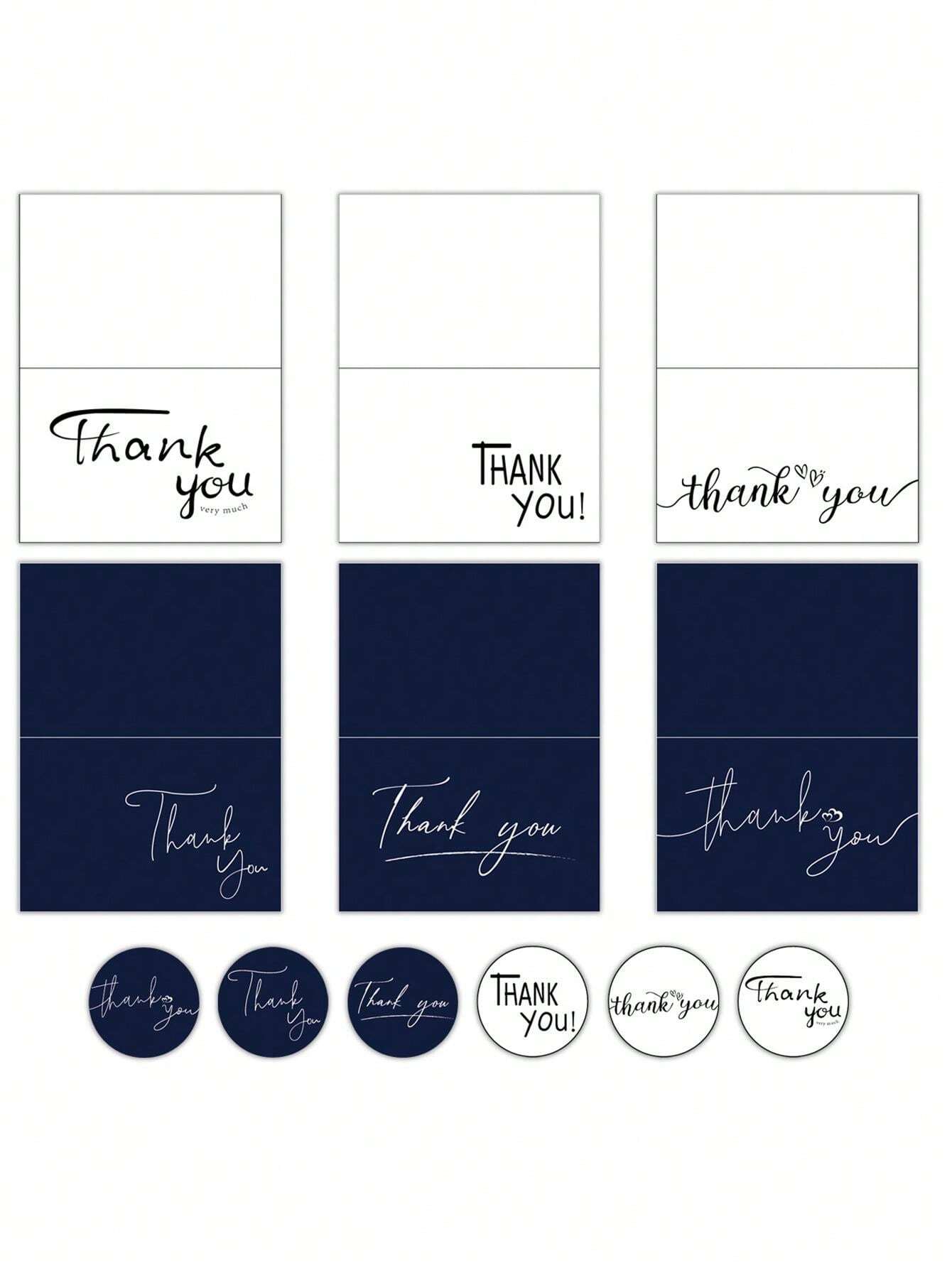 6pcs Thank You Cards With Envelopes And Stickers For Teacher ...