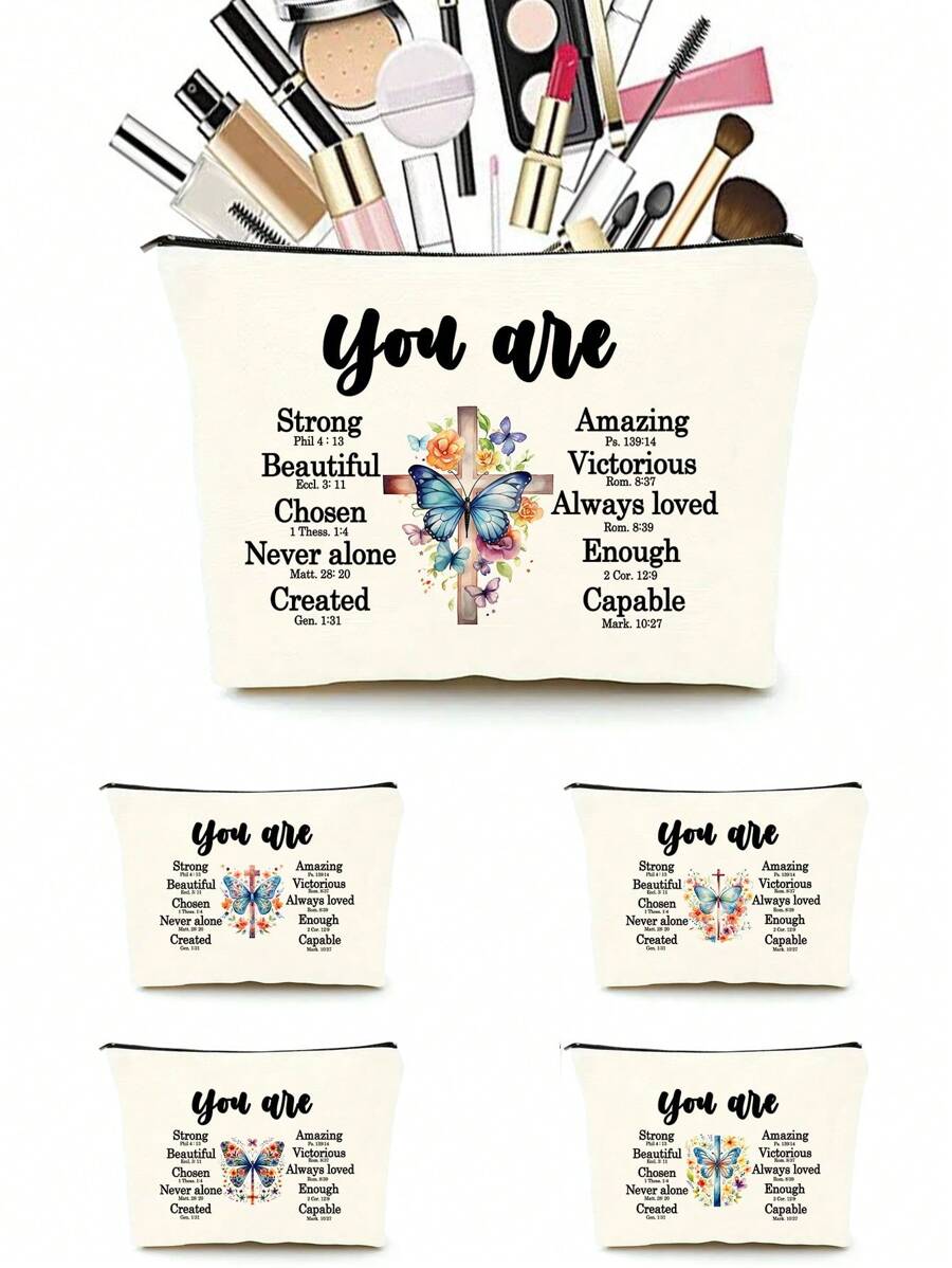 1pc Inspirational Christian Gift, Women Cosmetic Bag, Encouragement ...