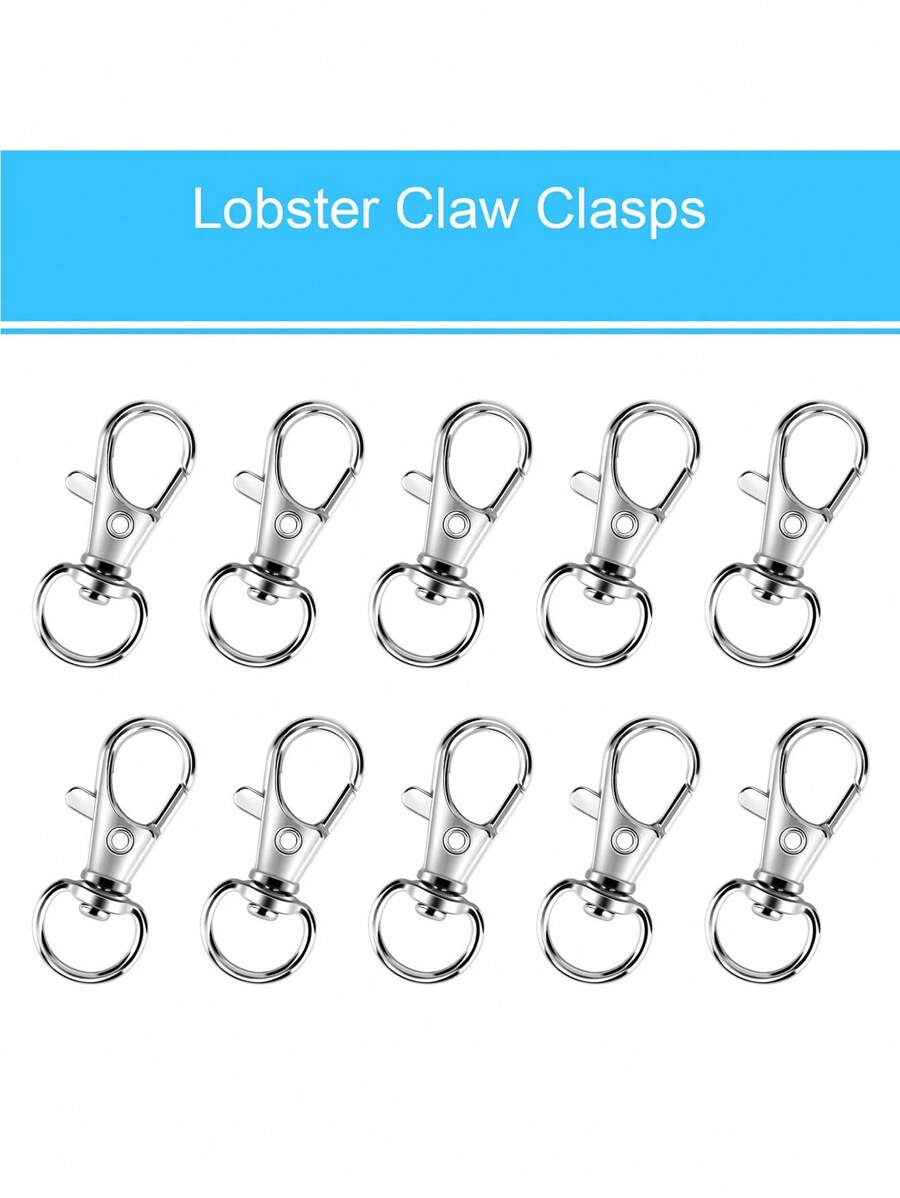 30pcs Lobster Claw Clasps With Key Rings, Including 15pcs Swivel Clasps ...