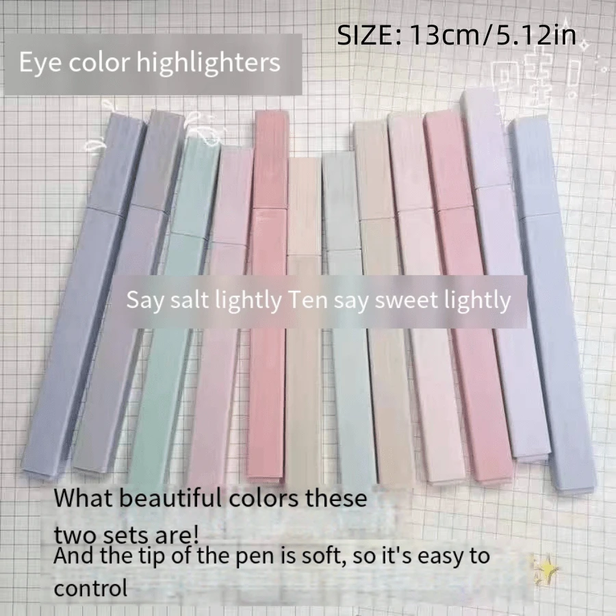 12pcs/Pack Wholesale Morandi Color Fluorescent Vintage Highlighter Pen ...