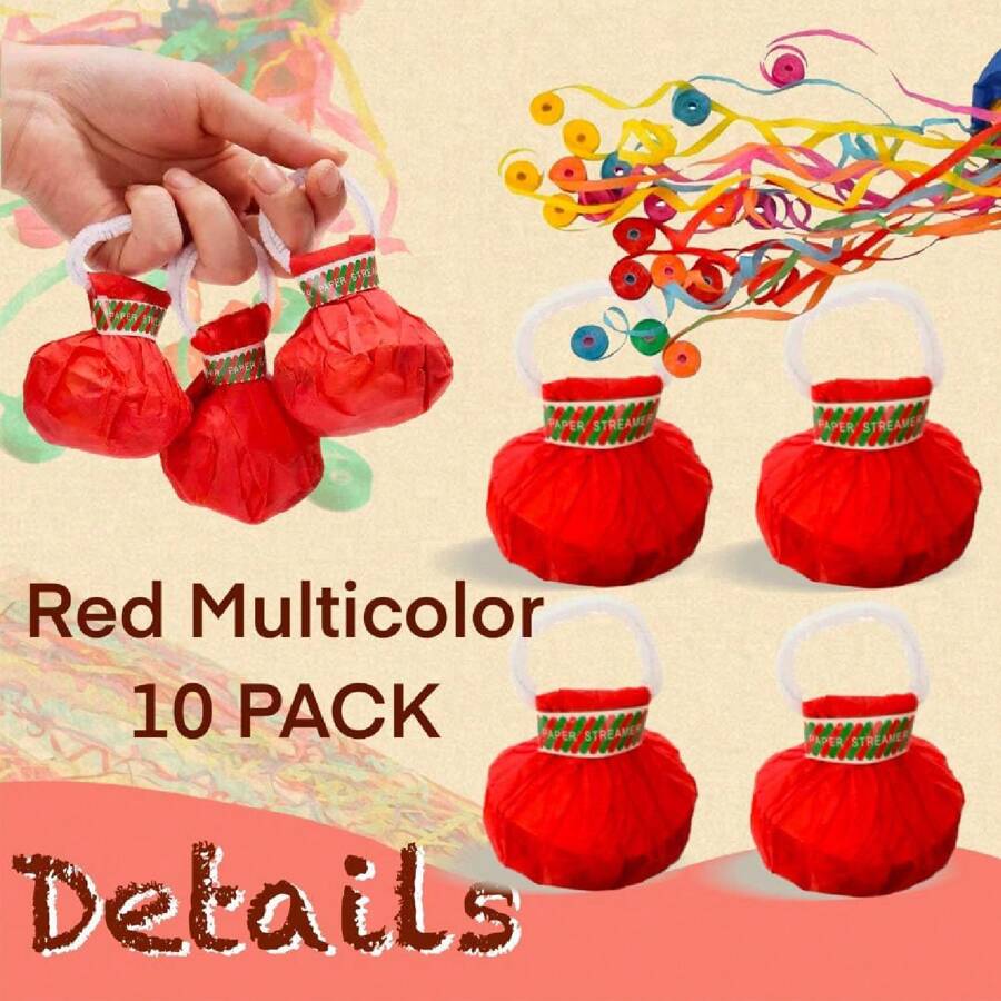 10Pack Streamers Hand Throw Streamers No Mess Confetti Magic Paper For ...
