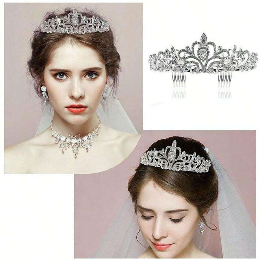 Diadème Baroque, bandeau de tête de couronne en diamant nuptiale style ...