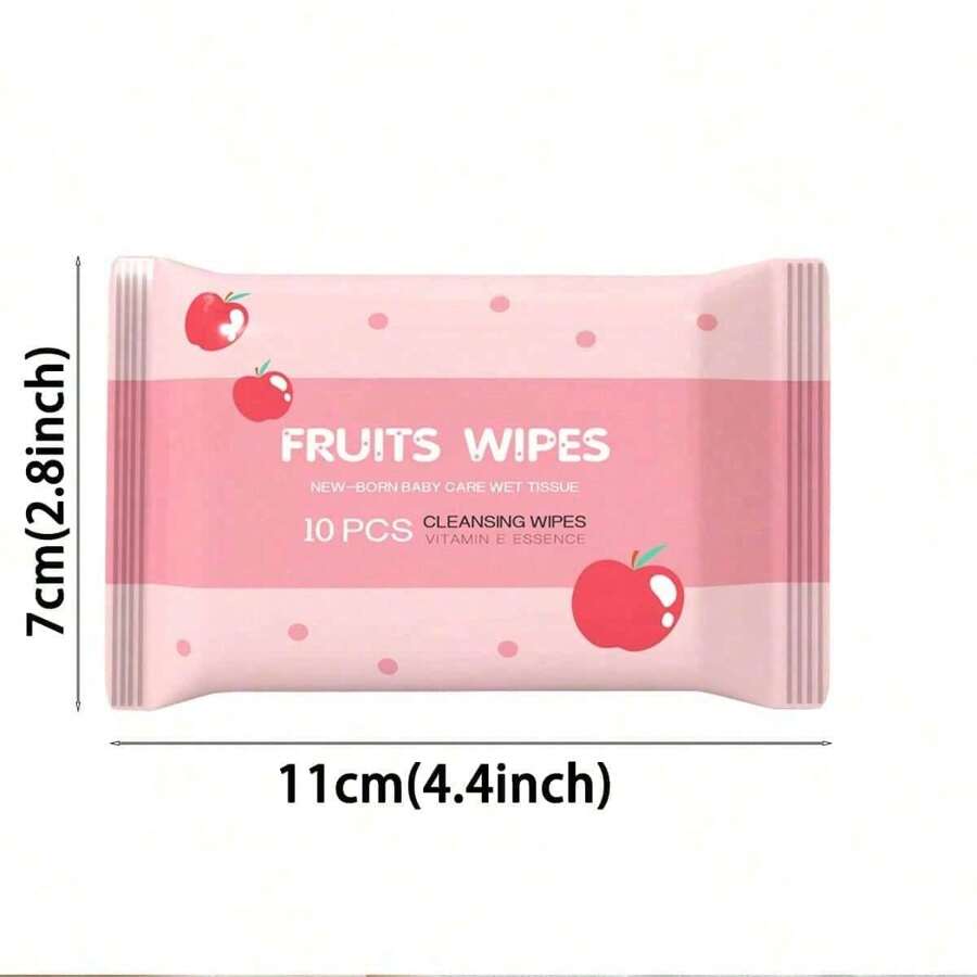 [Pack Of 10 Wet Wipes] Mini, Portable, Nonwoven Fabric Wet Wipes For ...
