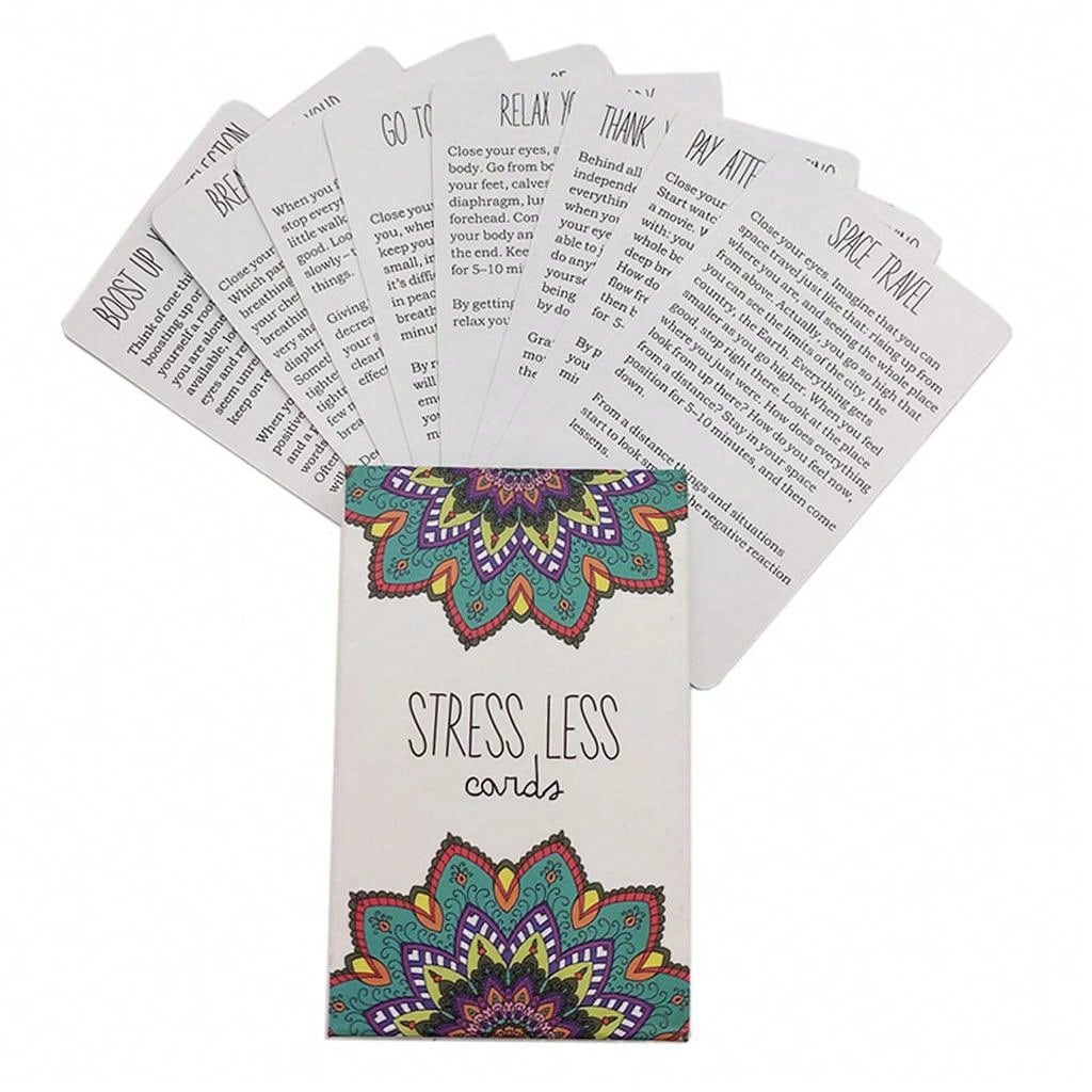 1 Set Stress Less Cards 50 Mindfulness & Meditation Exercises - Helps ...