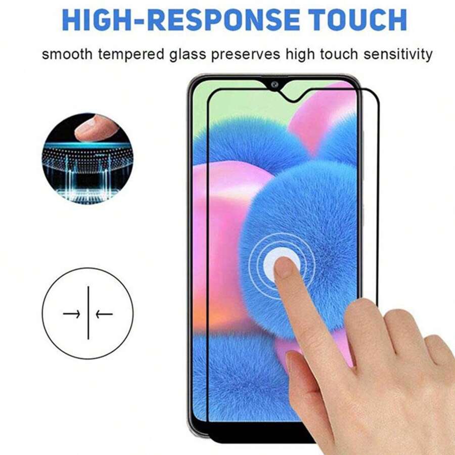 3 Pcs Black Screen Protector Tempered Glass Screen Protective Compatible With Samsung Galaxy A15 ...