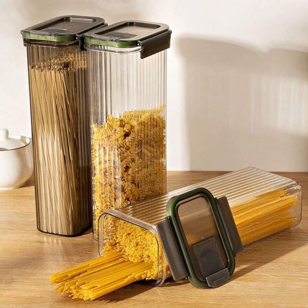 Airtight Food Storage Containers With Lids, Plastic Spaghetti Container ...