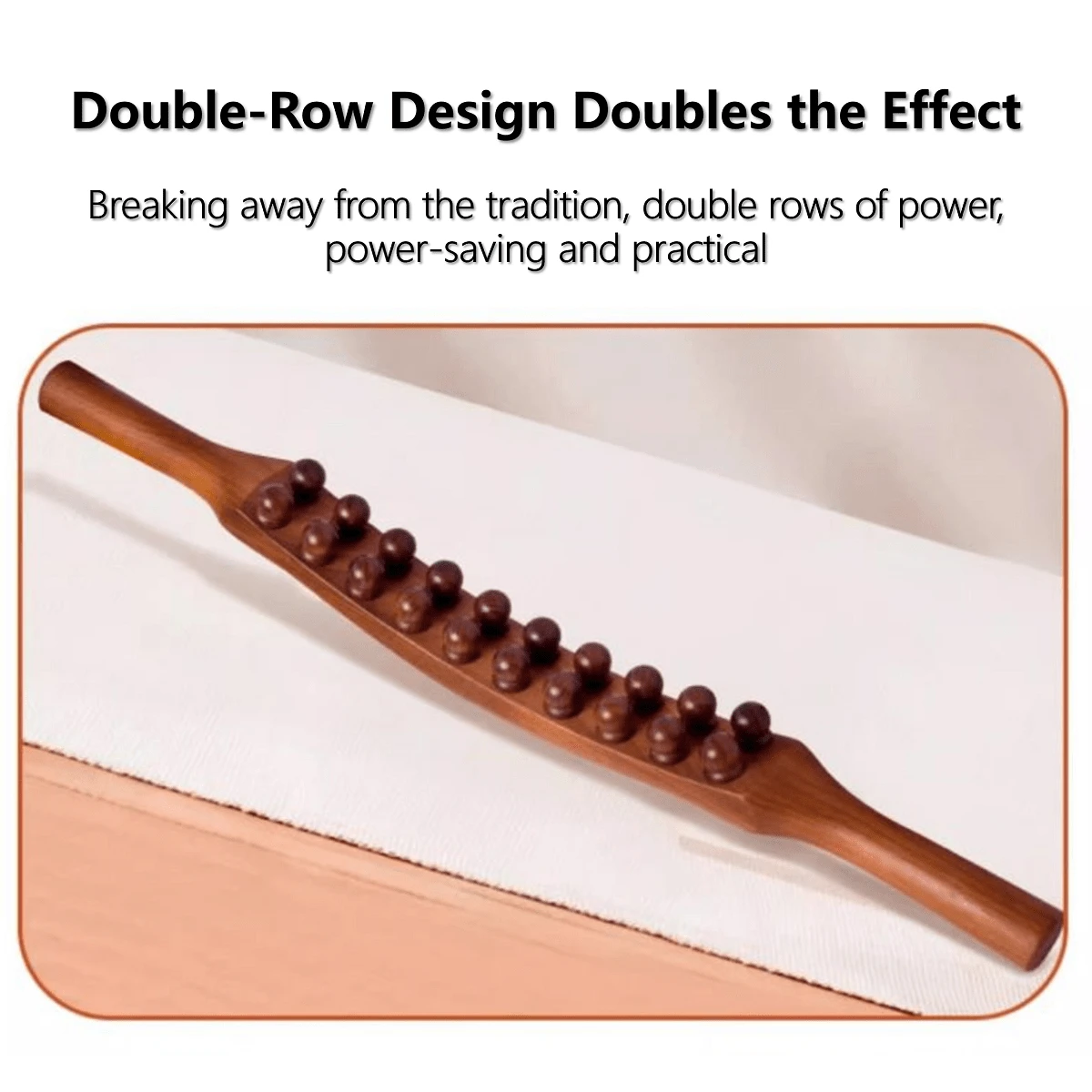 1pc Carbonized 20-Beads Fascia Roller Bar Beauty Salon Massage Stick ...