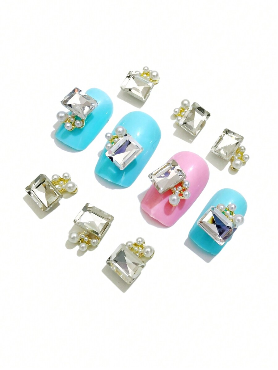 Set di 10 decorazioni per unghie popolari raffinate rettangolari in ...