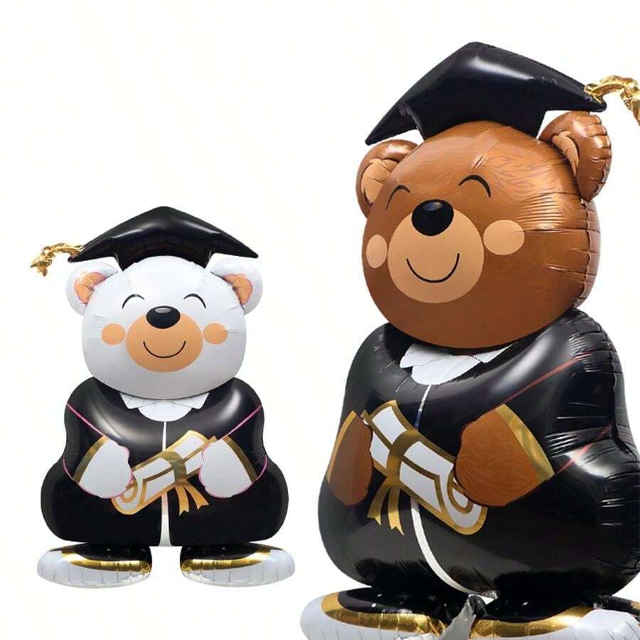 Cute Style 1.15m Inflatable Graduation Brown Bear Balloon Decoration ...