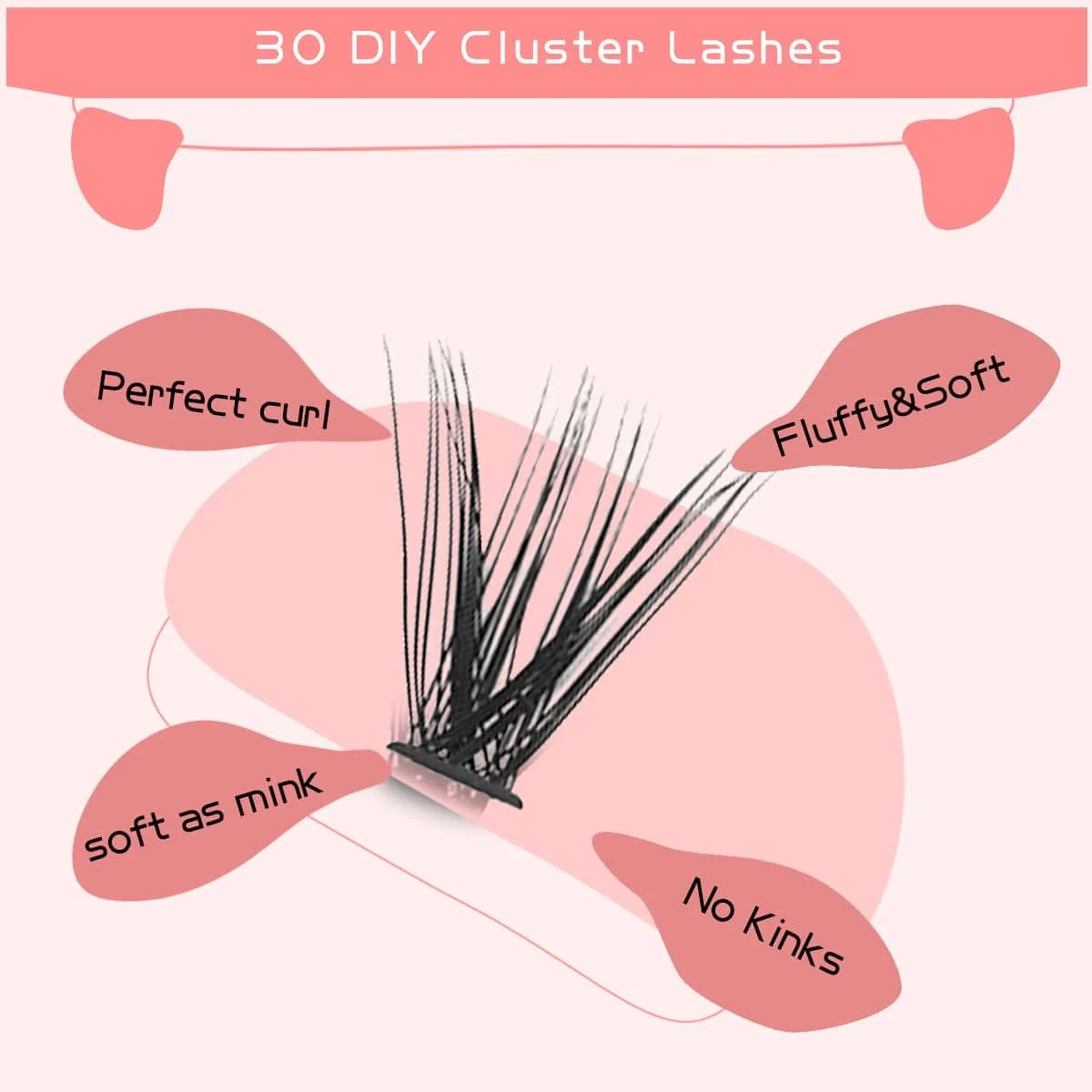 Individuella fransar DIY Ögonfransförlängningssats, franskluster 120 st ...