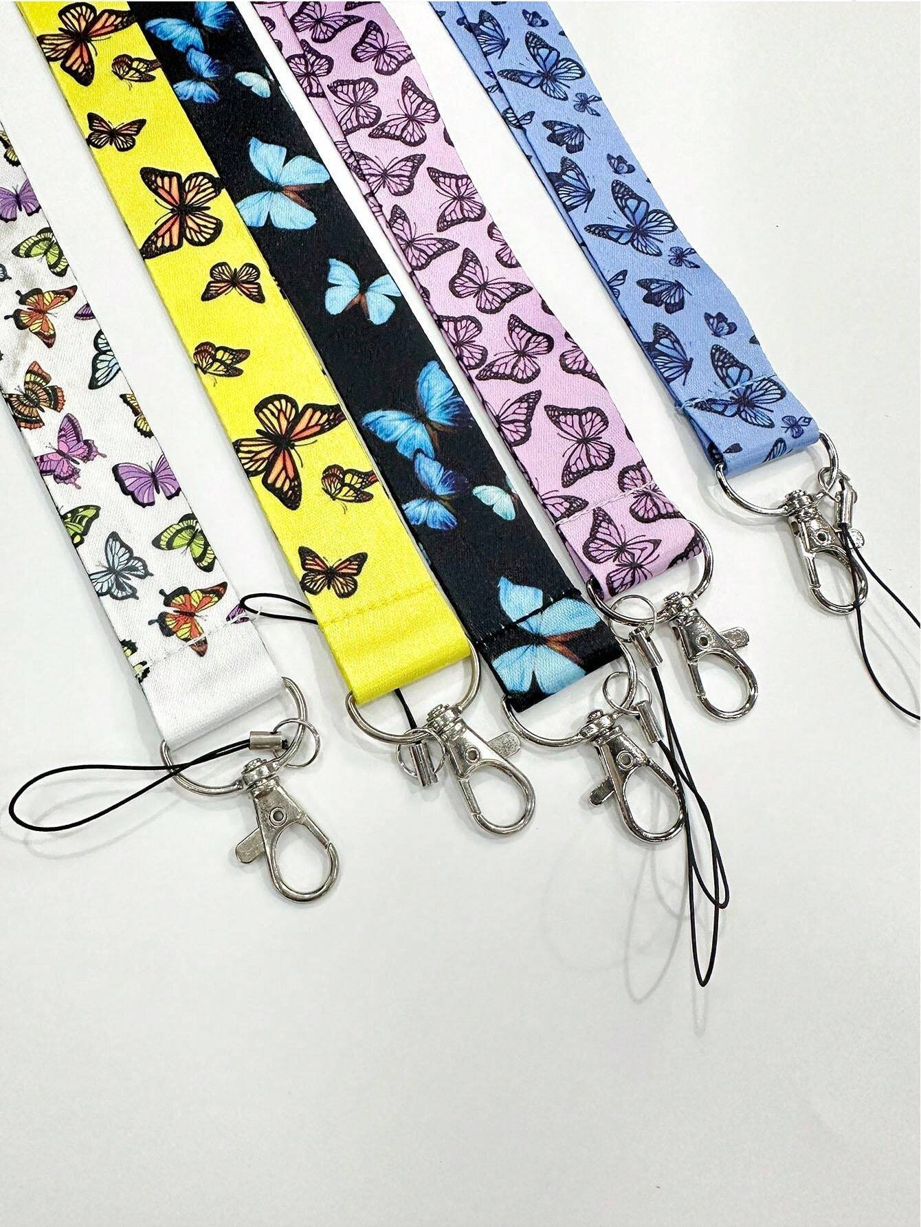 1pc Cartoon Butterfly ID Card Lanyard, Suitable For Hanging Keys, Phone Lanyards, Game Consoles ...