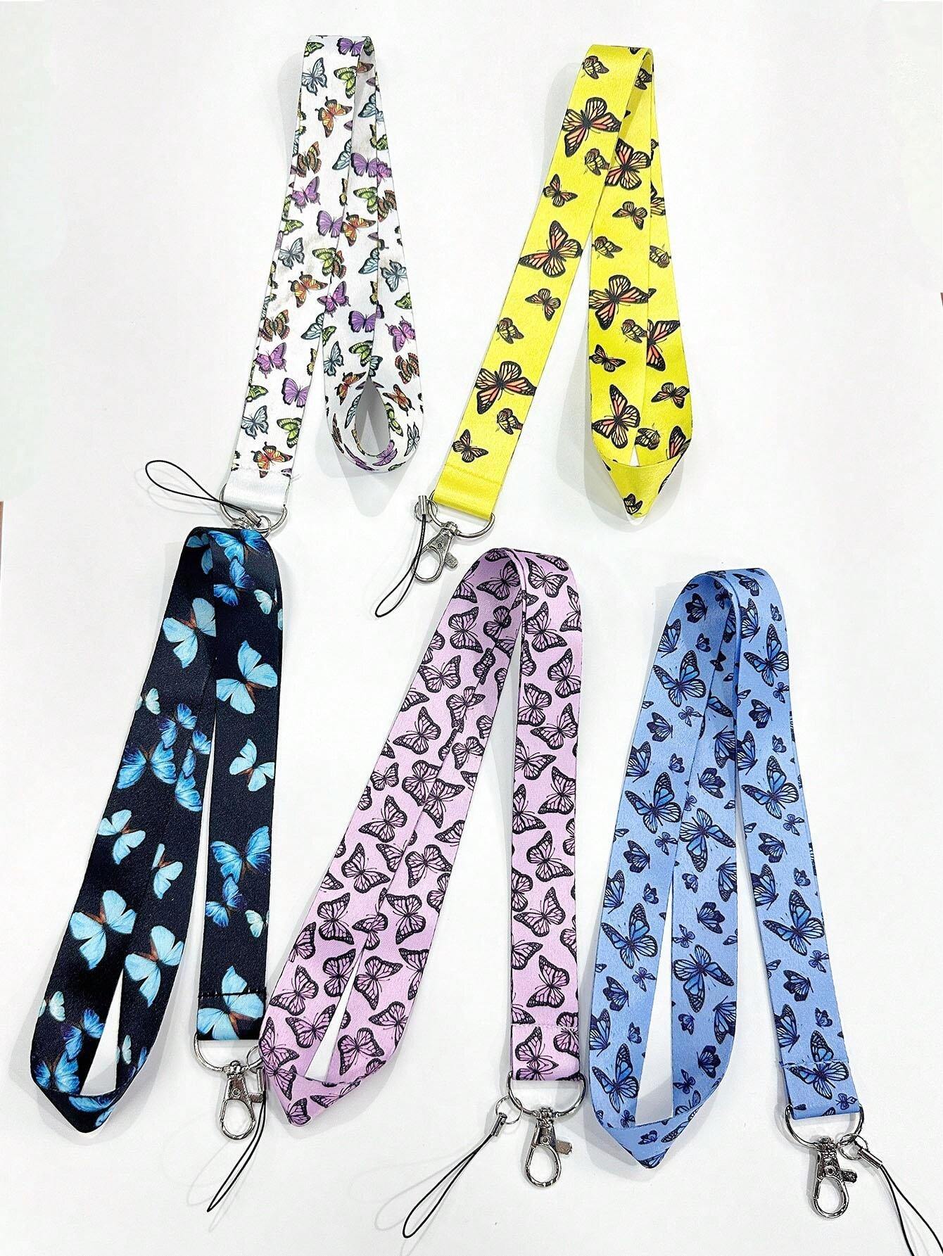 1pc Cartoon Butterfly ID Card Lanyard, Suitable For Hanging Keys, Phone ...