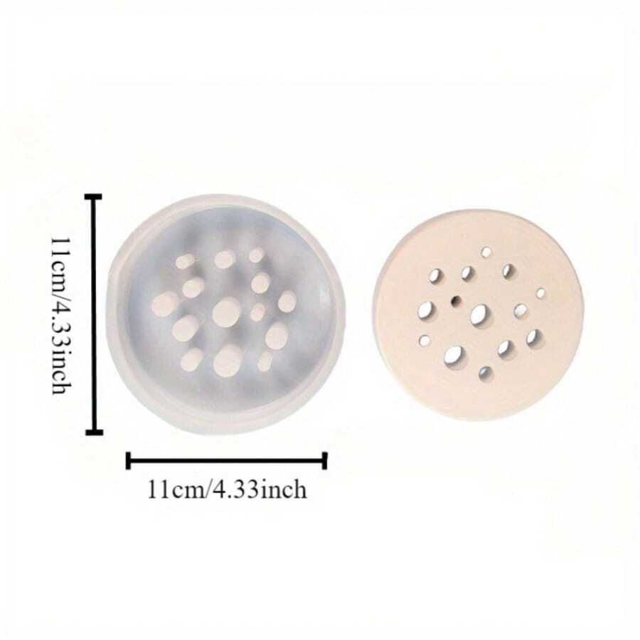 Silicone & Plaster DIY Round & Flower Shaped Aroma Diffuser Mold For ...