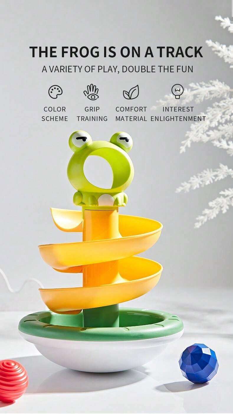 Juguete infantil combinado de rompecabezas con forma de rana giratoria ...