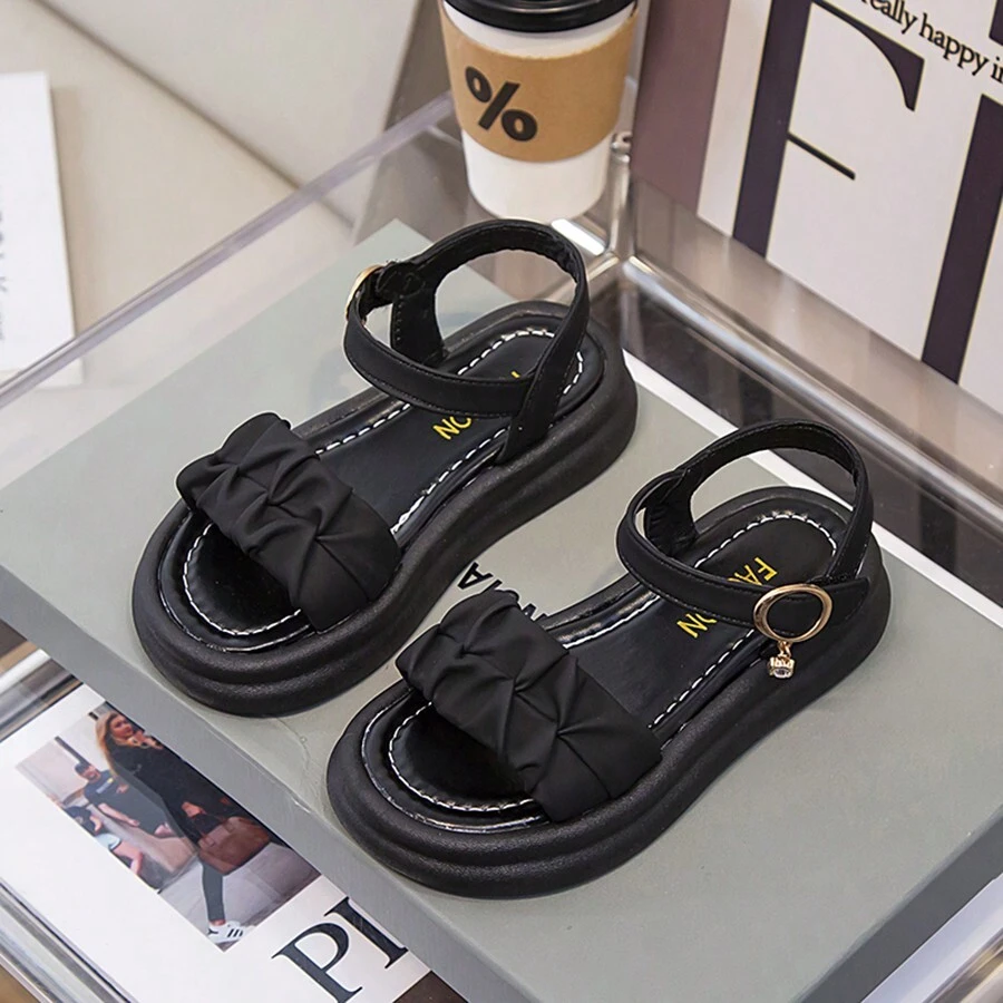 2024 New Summer Fashion Pearl Casual Sandals For Little Girls, Soft ...