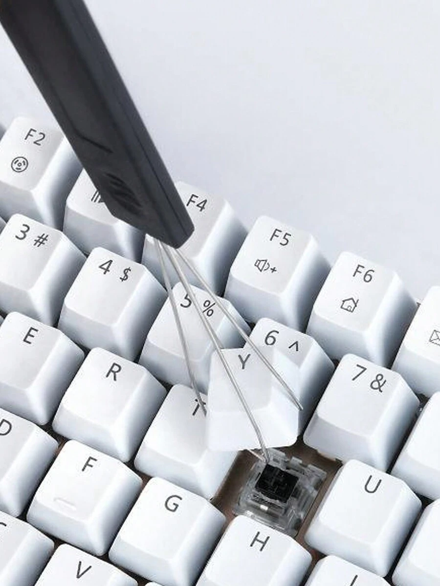 1pc Black Dual-Purpose Keycap Puller Steel Wire Metal Keycap Removal ...