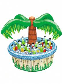 Joyfy 28" Inflatable Palm Tree Cooler, Summer Outdoor Beverages Blow Up ...