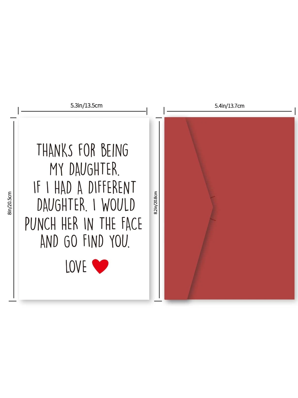 1 Pc Funny Birthday Card For Daughter, Humorous Birthday Greeting Card ...