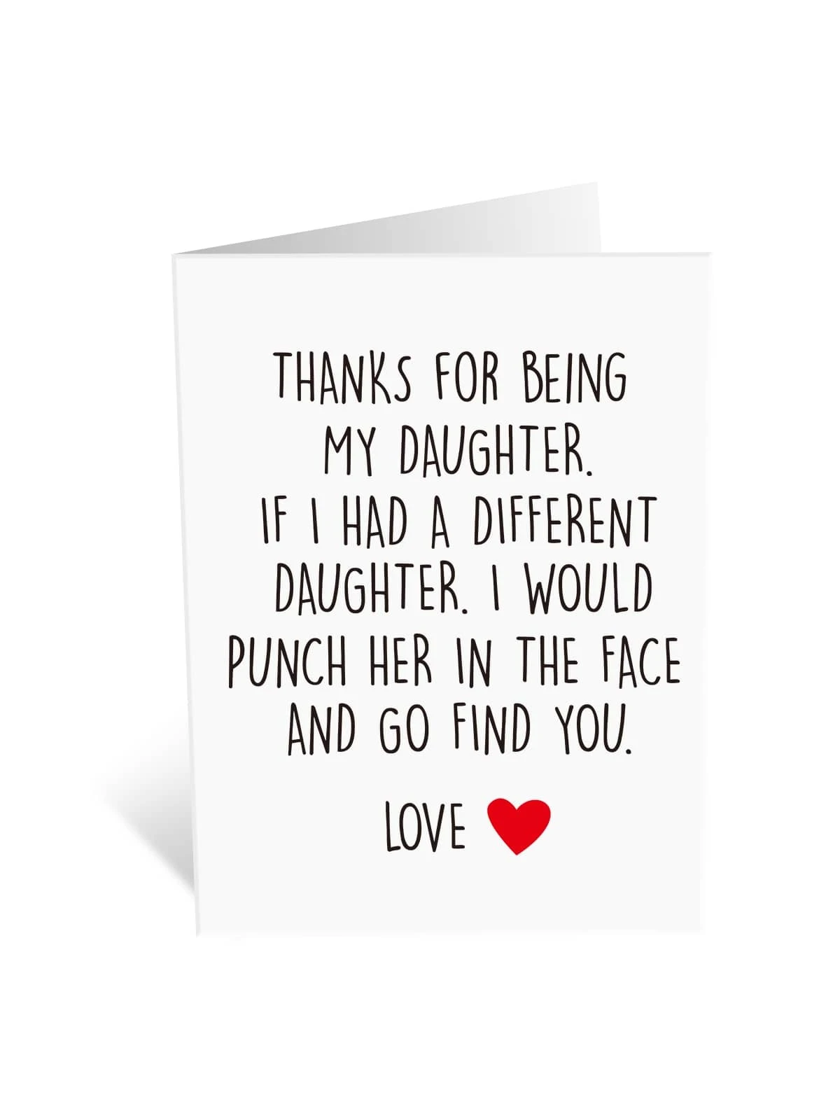 1 Pc Funny Birthday Card For Daughter, Humorous Birthday Greeting Card ...