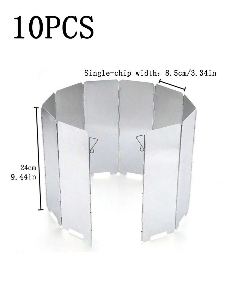 10pcs Outdoor Stove Windshield Camping Portable Folding Gas Stove ...