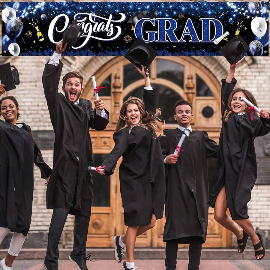 1pc, 2024 Graduation Decorations-Congrats Grad Yard Sign Banner ...