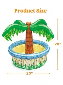 Joyfy 28" Inflatable Palm Tree Cooler, Summer Outdoor Beverages Blow Up ...