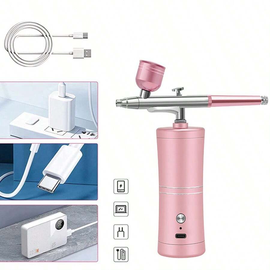 0.3mm Mini Air Compressor Kit Air Brush Paint Spray Gun Airbrush For ...